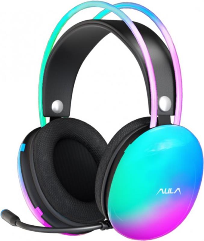 Купить Aula S505 RGB Transparent Gaming Headset Black — 6948391235479 в ...